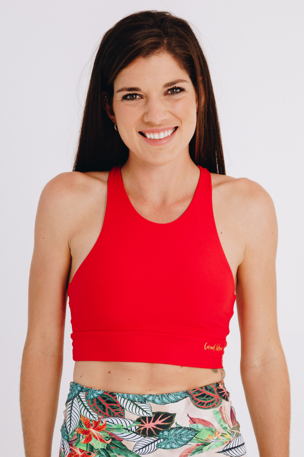 Red Longline Medium Impact Bra – Coconut Active